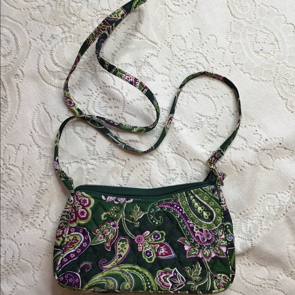 Vera Bradley Chelsea Green Crossbody Purse Gem